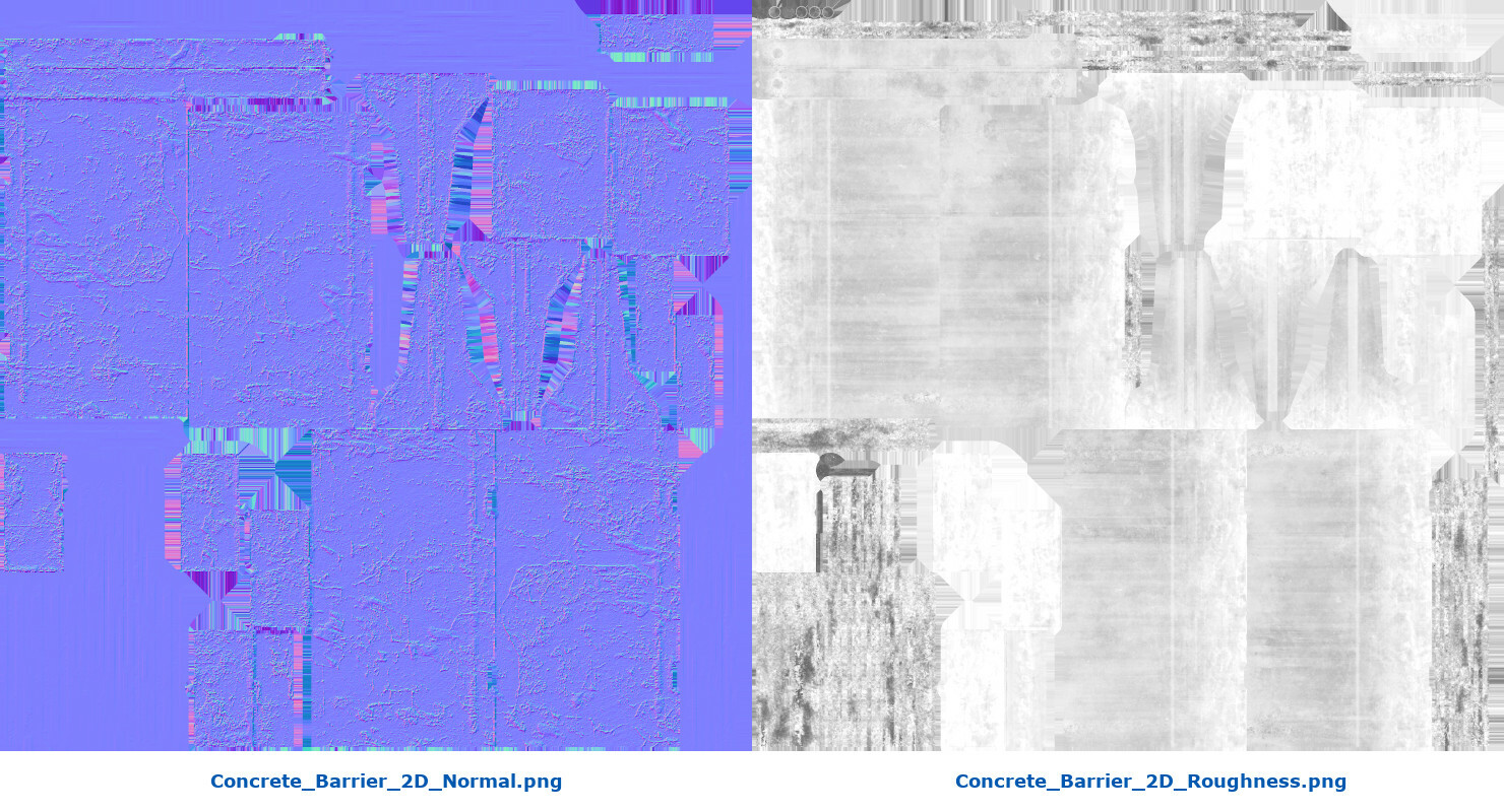 ArtStation - Concrete Barrier 2D | Game Assets