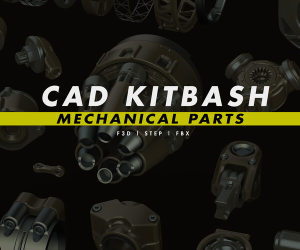 ArtStation - CAD Kitbash: Mechanical Parts | Resources