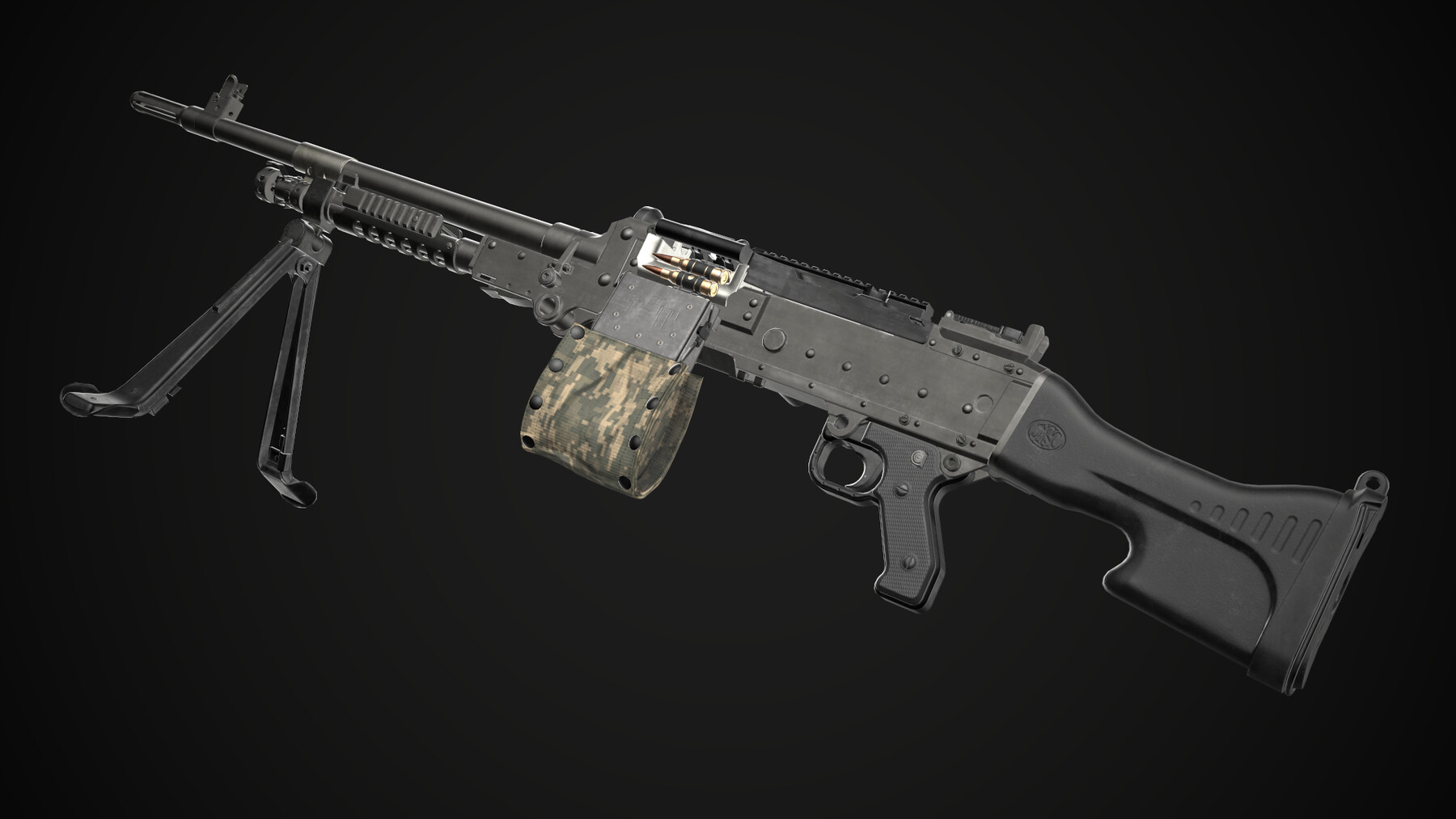 ArtStation - FN MAG / M240 Machine Gun (Game Ready) | Game Assets