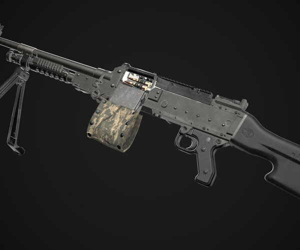 ArtStation - FN MAG / M240 Machine Gun (Game Ready) | Game Assets