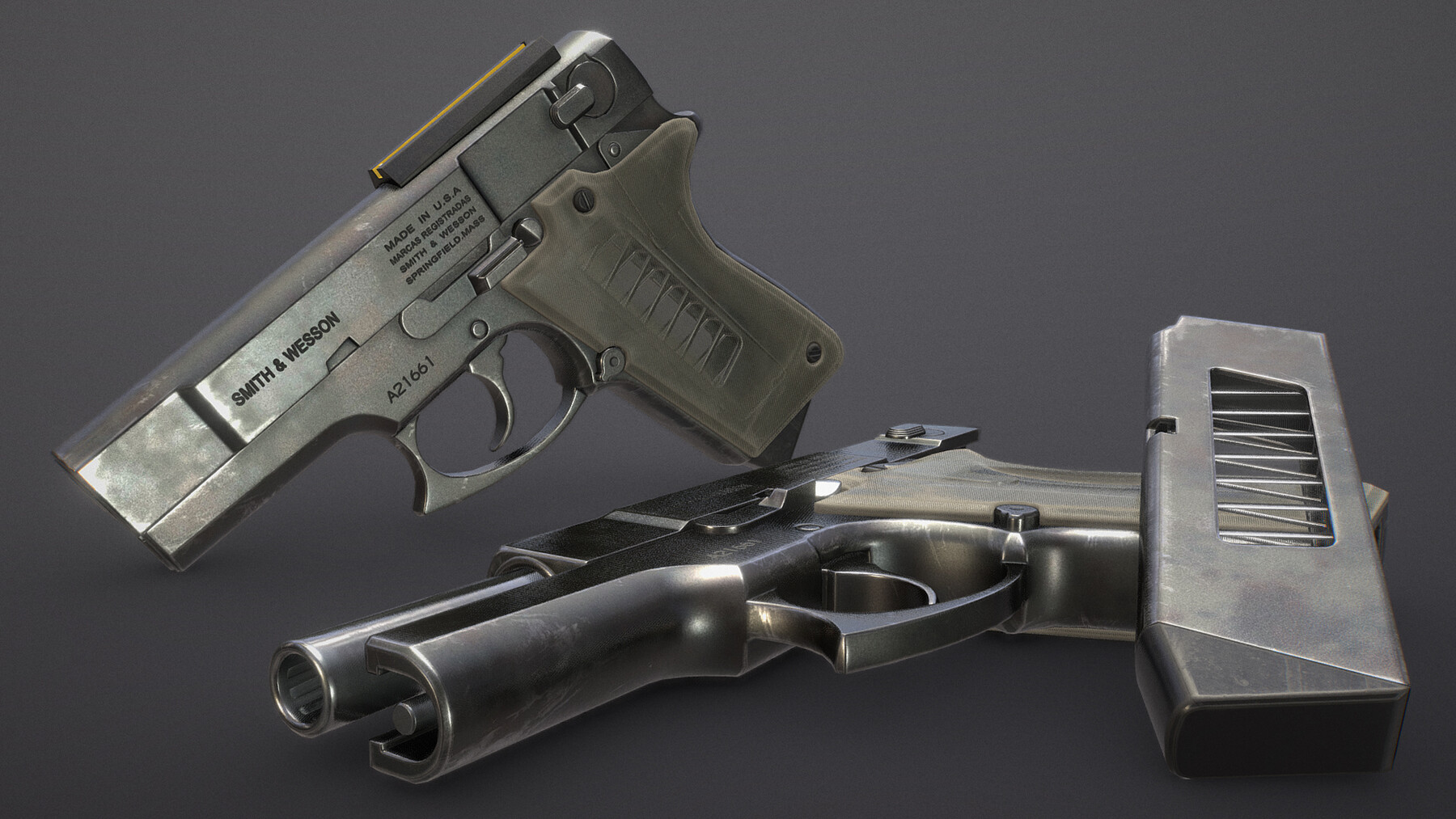ArtStation - ASP pistol | Game Assets