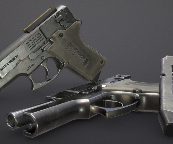 ArtStation - ASP pistol | Game Assets