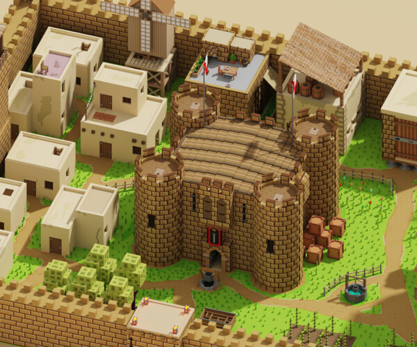 ArtStation - Castle style Stronghold Crusader | Game Assets