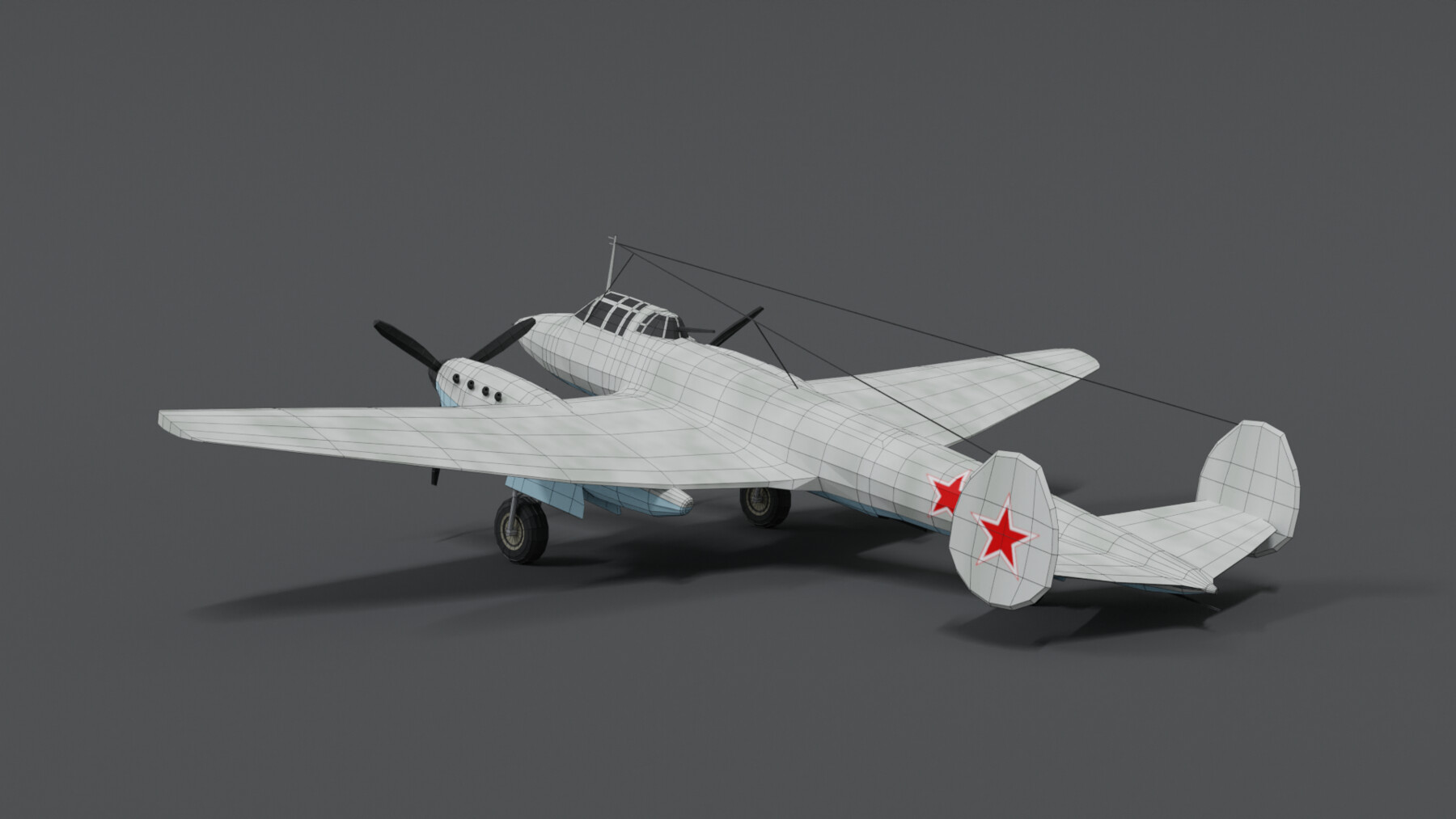 ArtStation - Low Poly Cartoon Petlyakov Pe-2 WWII Airplane | Game Assets