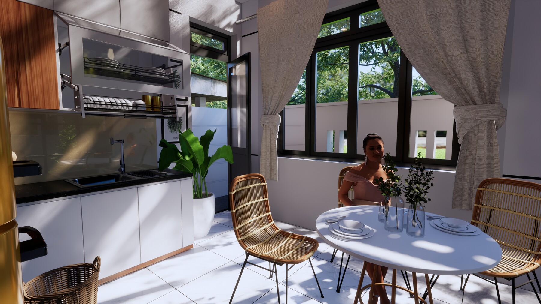 ArtStation - 8x8 House Design - Land 10x10 sqm - Small Villa 2 Storey ...