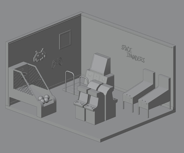 ArtStation - Arcade room | Game Assets