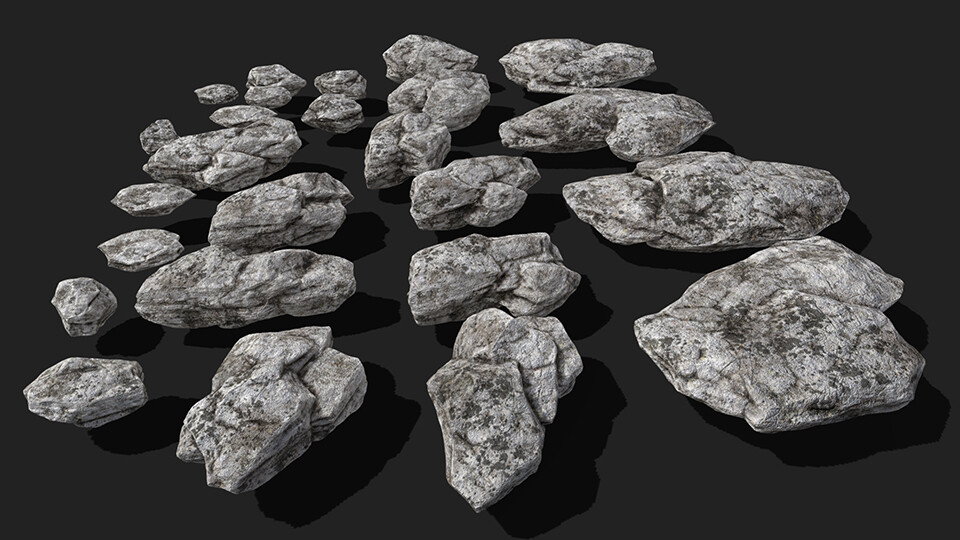 ArtStation - ROCK PACK - 25 Rock Models - PBR | Resources