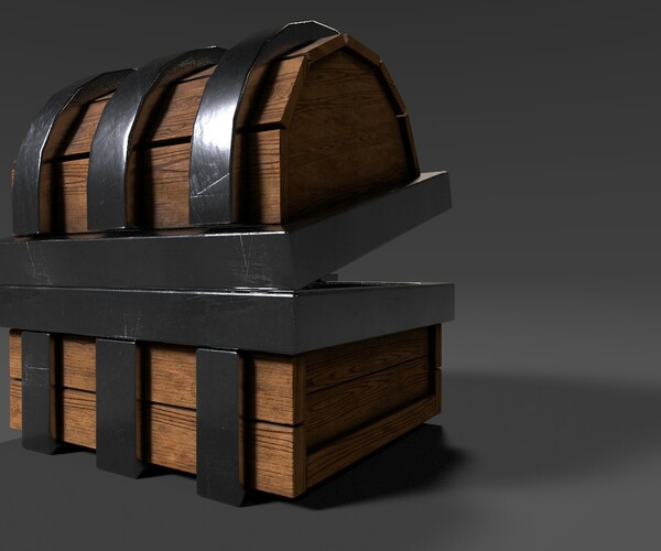 ArtStation - Low-Poly Chest (Game Ready Model) | Game Assets