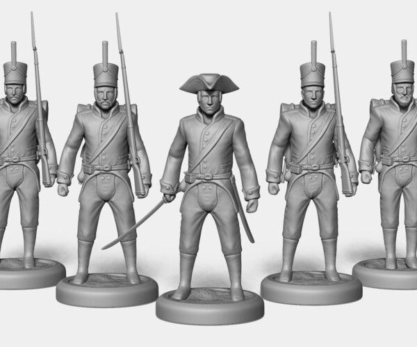ArtStation - Line Infantry Squad Figurines [3D print models] | Game Assets