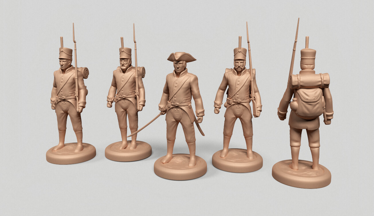 ArtStation - Line Infantry Squad Figurines [3D print models] | Game Assets