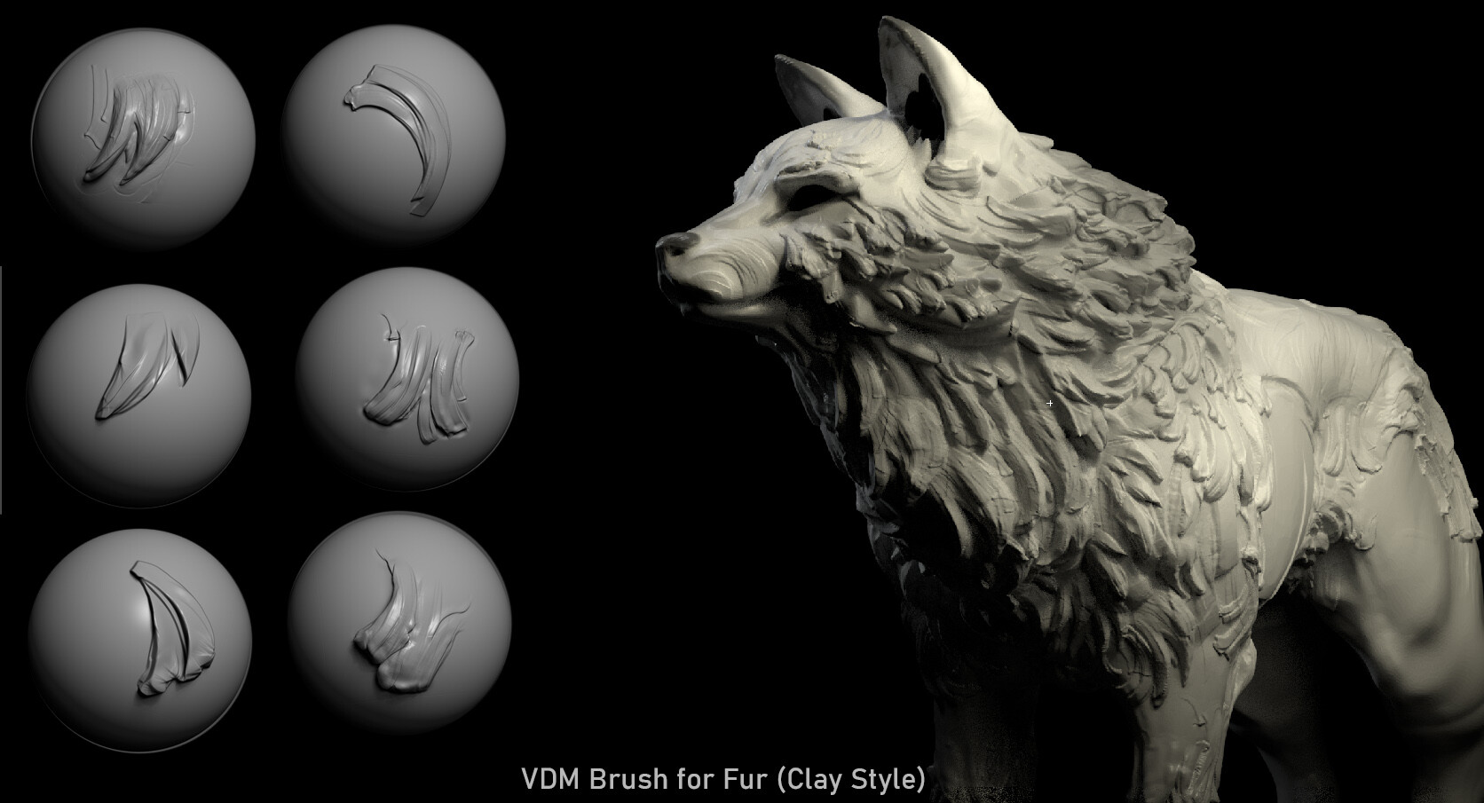 ArtStation - VDM Fur Brush (Clay Style) | Brushes