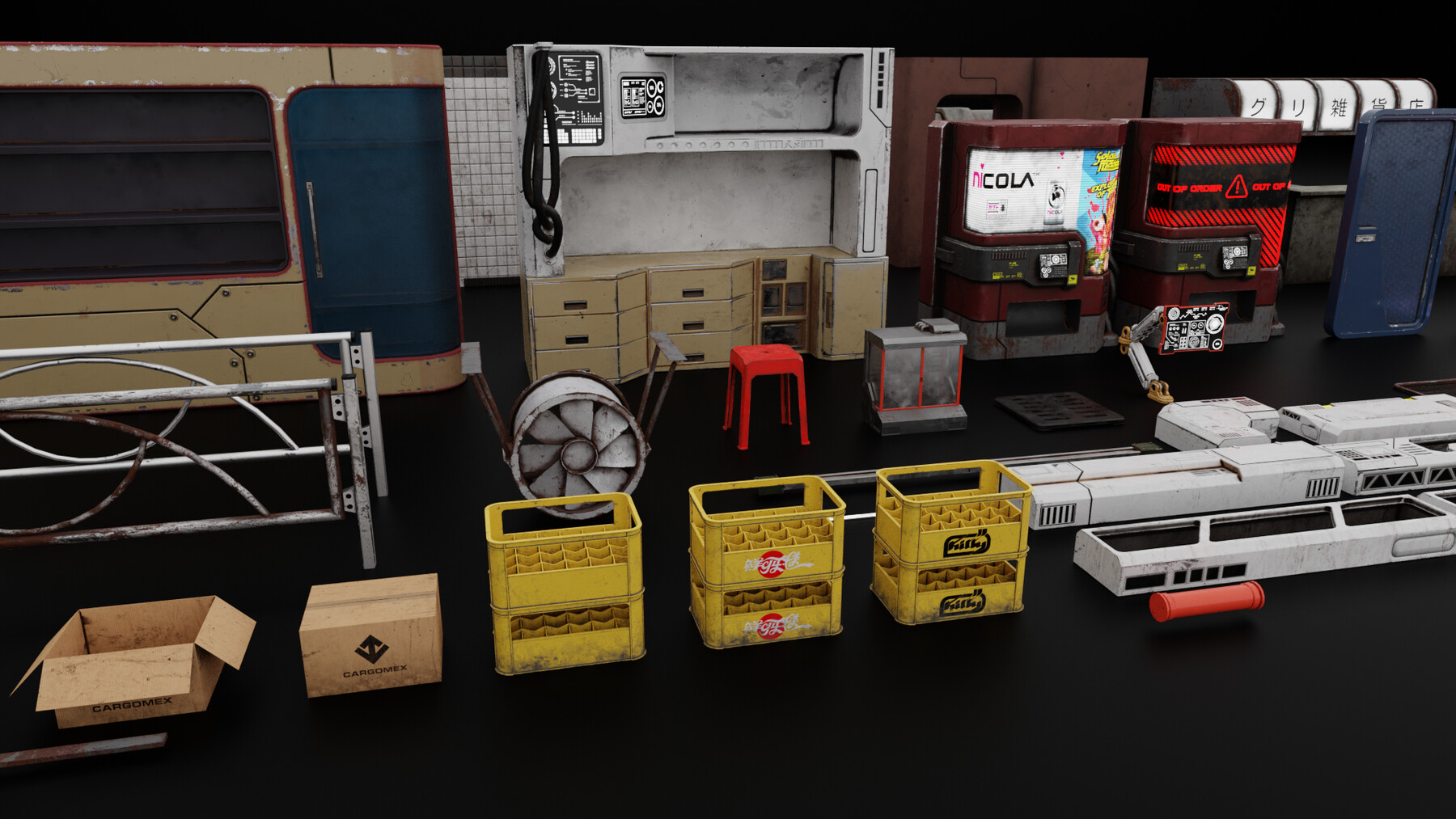 ArtStation - Mini Cyberpunk Props Pack Asset (Game Ready)(Unreal Engine ...