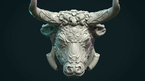ArtStation - Ornate Bull Head | Resources