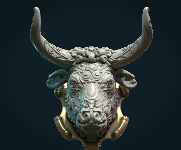 ArtStation - Ornate Bull Head | Resources