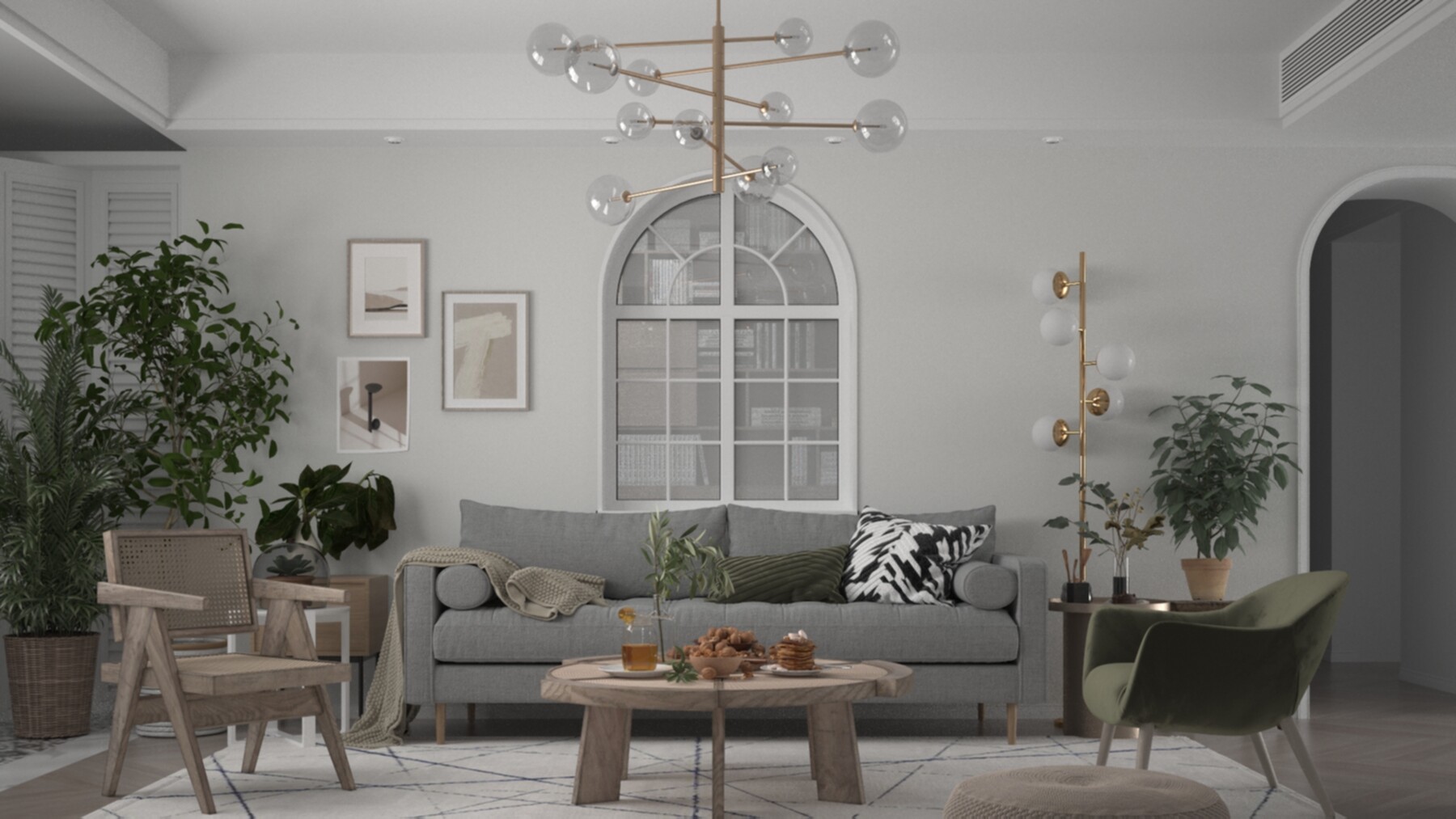 ArtStation - living room modern minimal neoclassic | Game Assets