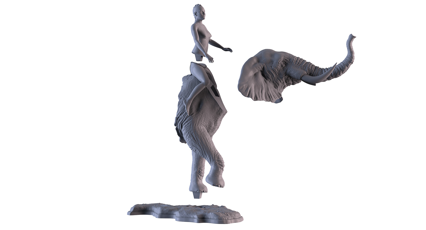 ArtStation - Elephant Torso Statue | Resources