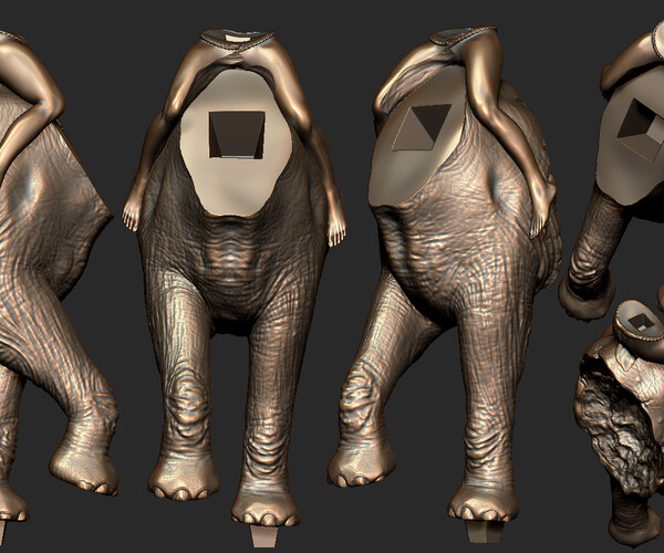 ArtStation - Elephant Torso Statue | Resources