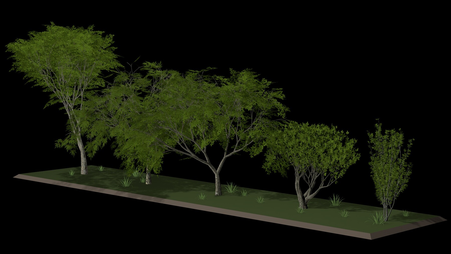 ArtStation - Five low poly trees | Resources