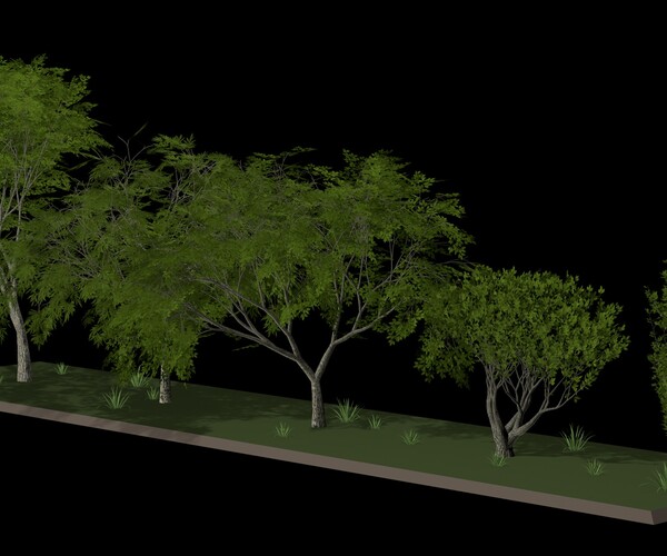 ArtStation - Five low poly trees | Resources