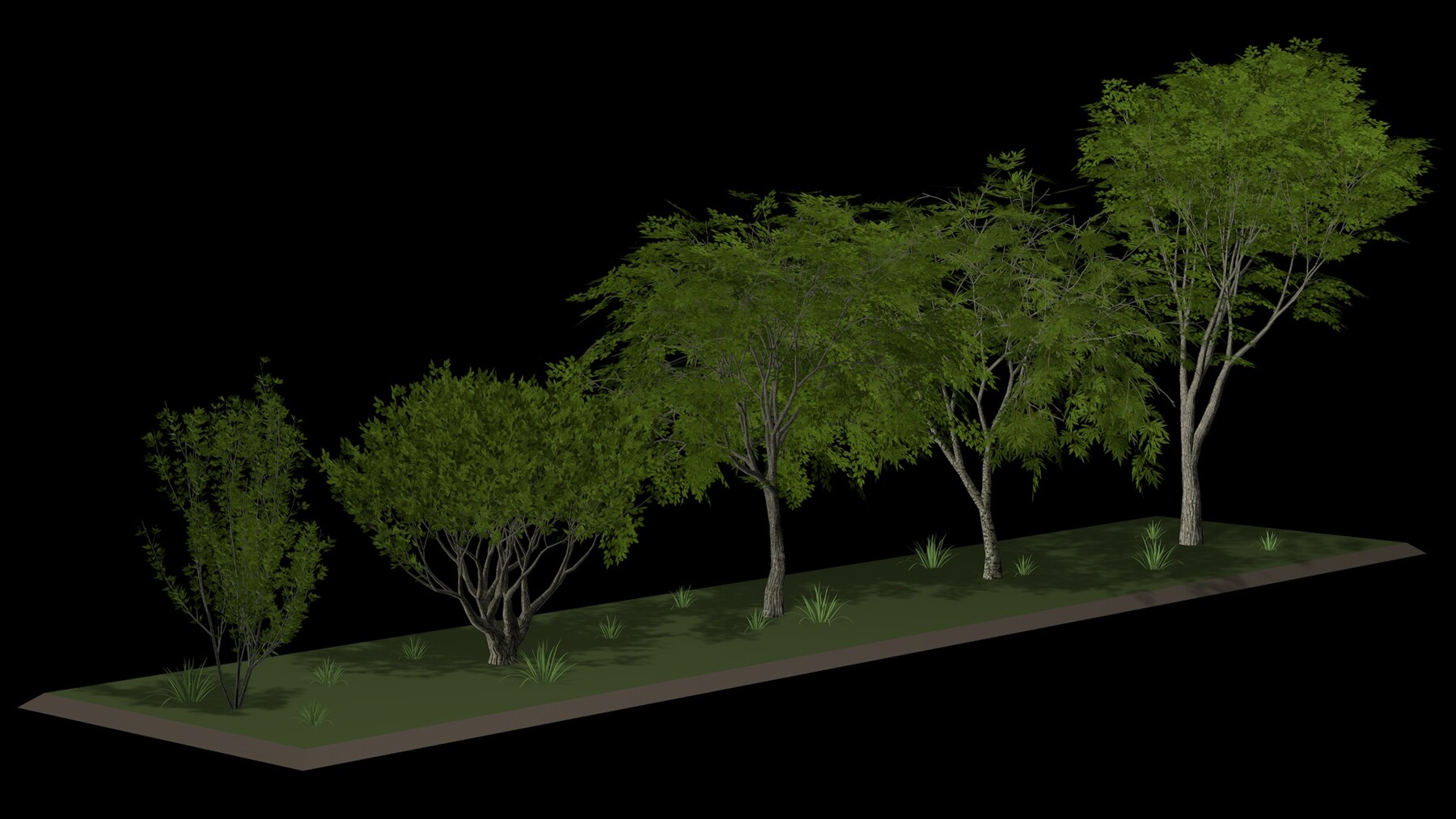 ArtStation - Five low poly trees | Resources