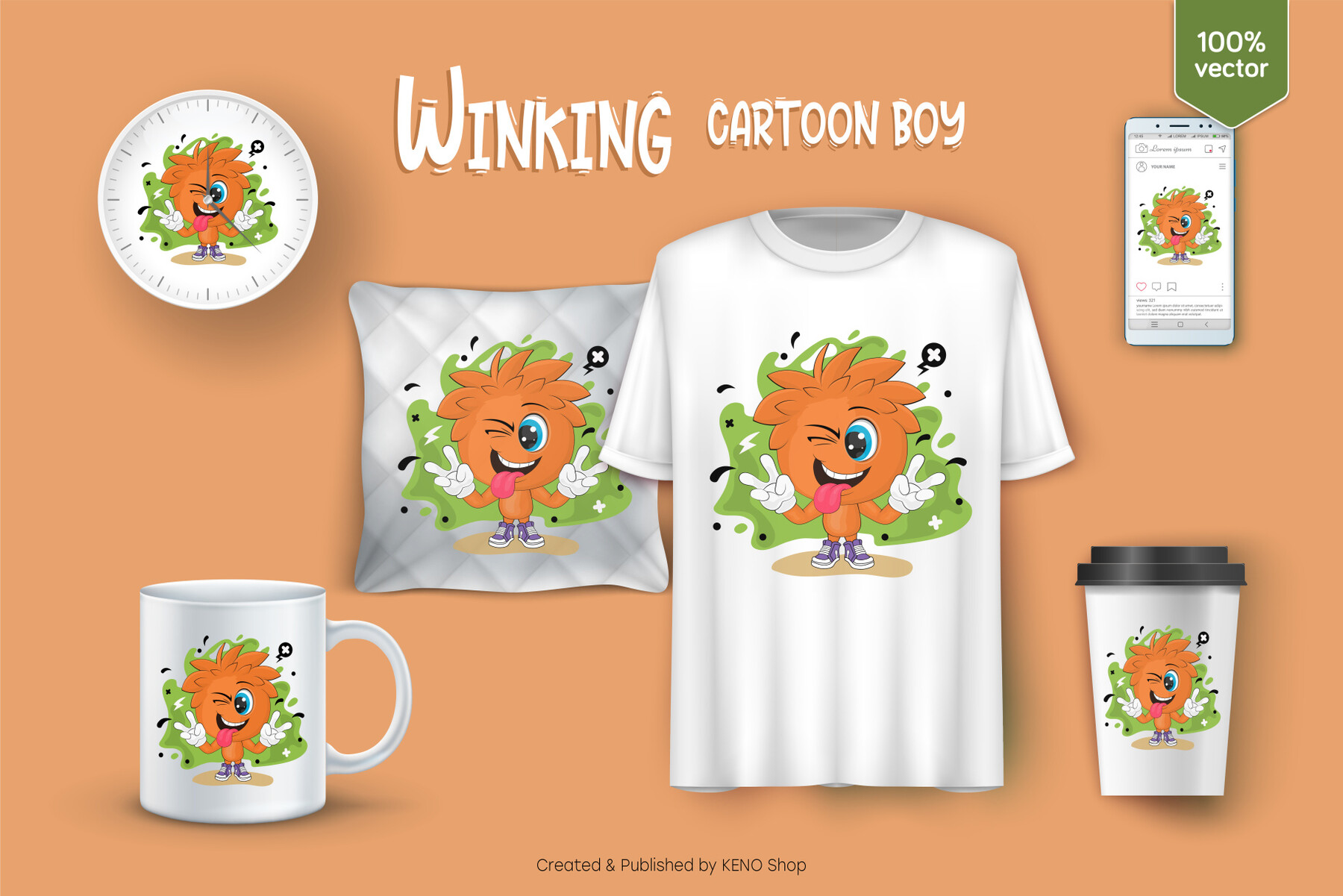 ArtStation - Cartoon winking boy | Artworks