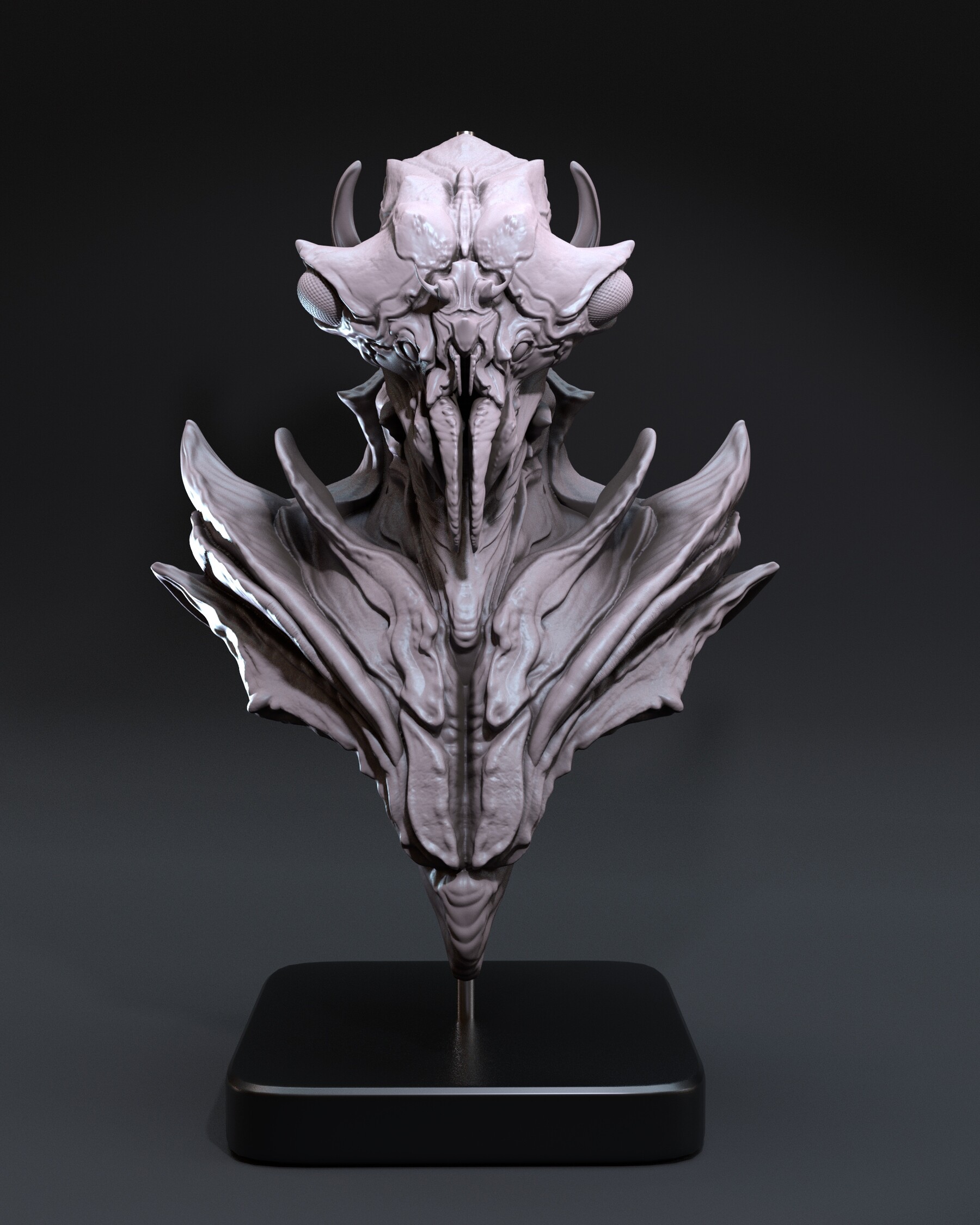 ArtStation - Alien insect (bust ready for 3D print) | Resources