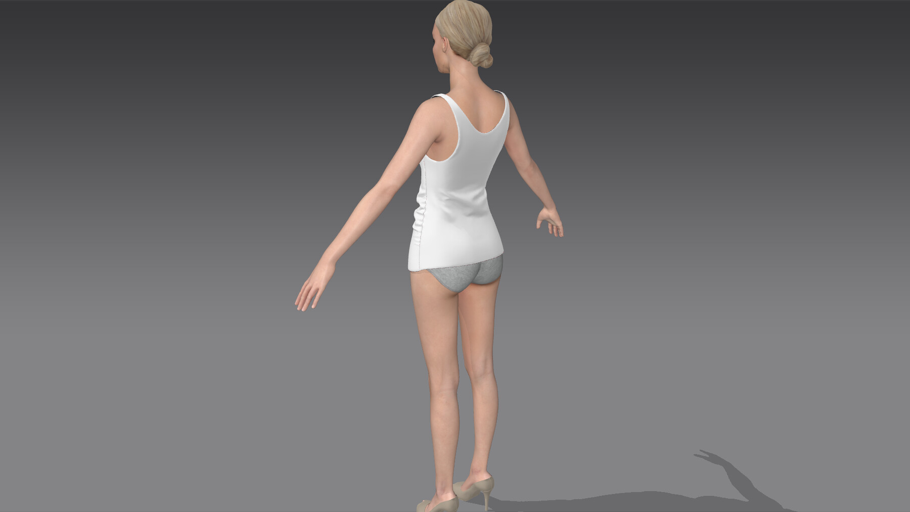 ArtStation - Marvelous designer project + obj : female tank top | Resources