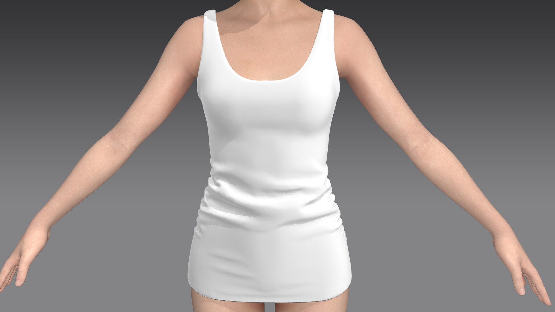 ArtStation - Marvelous designer project + obj : female tank top | Resources