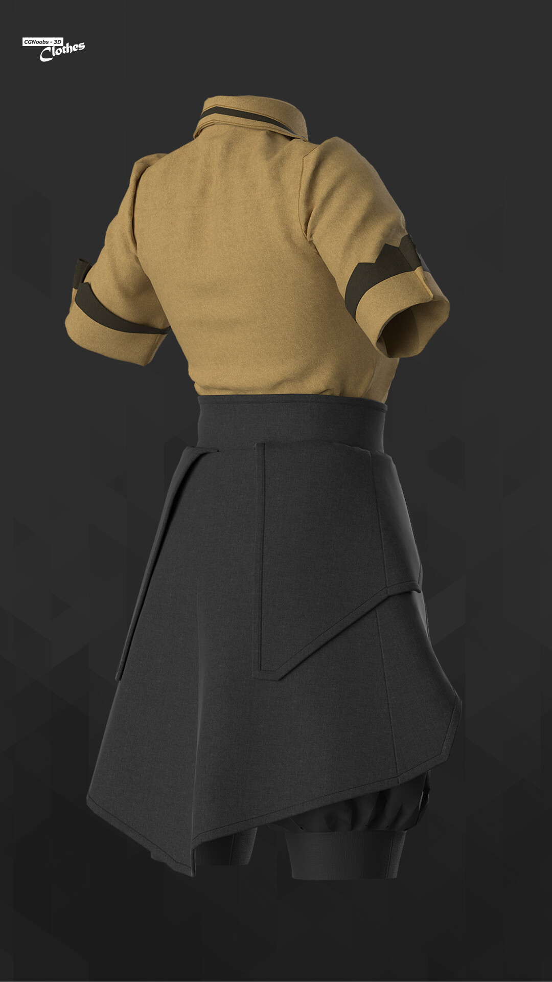 ArtStation - Female Casual Uniform - 66 Marvelous Designer, Clo3D ...