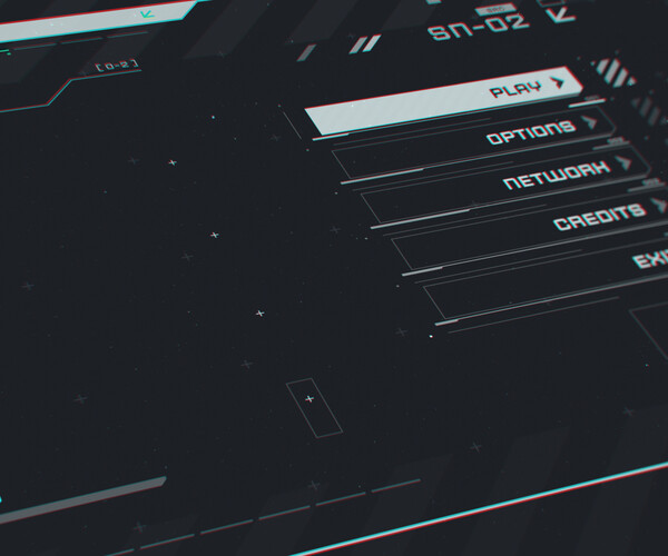 ArtStation - FUI / UI - App / Game Main Menu Cyberpunk style template ...