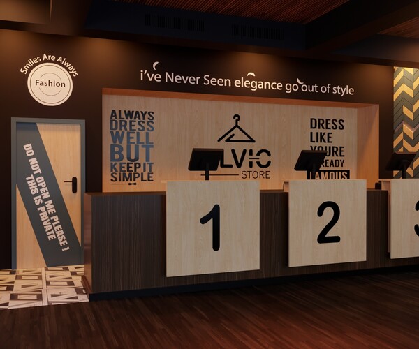 ArtStation - Apparel Clothing Store interior design 3D model | Resources