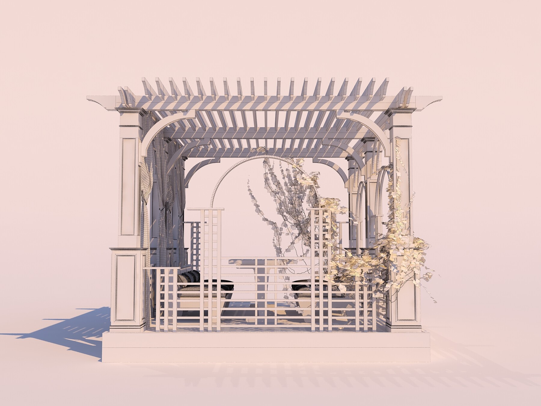 ArtStation - Modern Wooden Pergola 04 | Resources