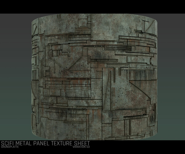 ArtStation - Sci Fi Wall Panel Texture Set 3 | Resources