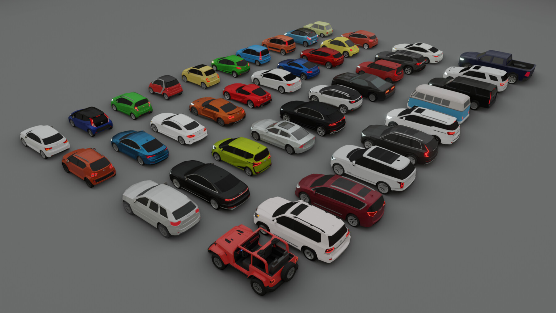 ArtStation - collection of 40 low poly cars | Resources