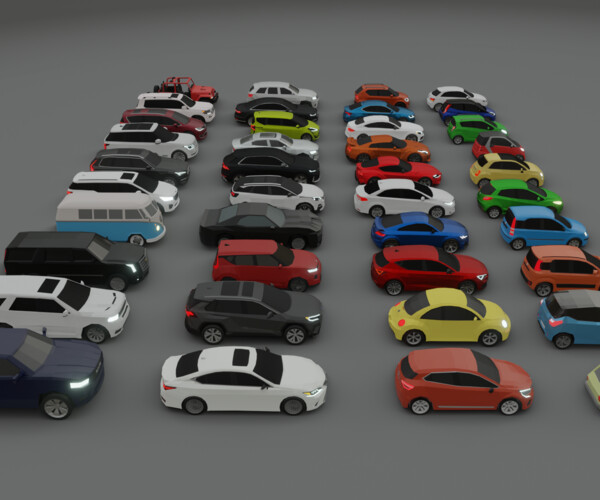 ArtStation - collection of 40 low poly cars | Resources
