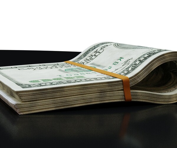 ArtStation - Money Roll - Stack - 100 Dollars - Coins - 3D Model 3D model | Resources