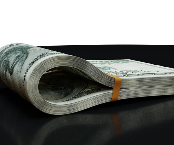 ArtStation - Money Roll - Stack - 100 Dollars - Coins - 3D Model 3D ...