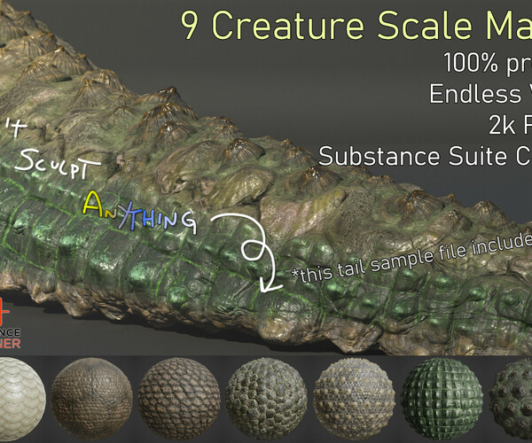 ArtStation - Creature Scales for Substance Painter | Resources