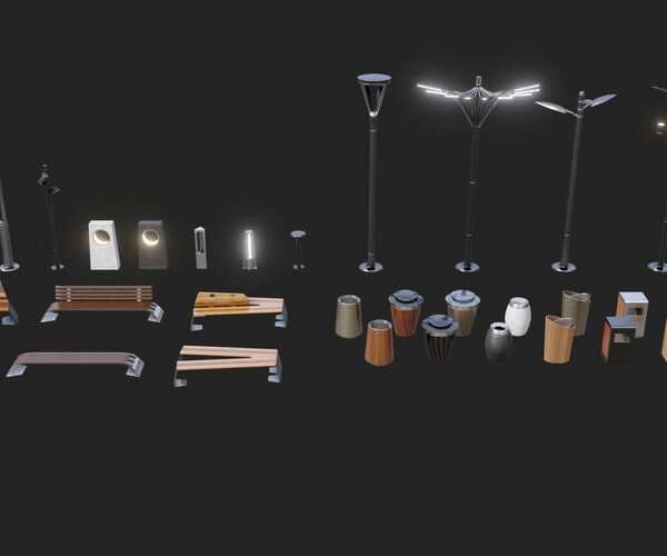ArtStation - Modern Street Objects 3D Asset Pack | Resources