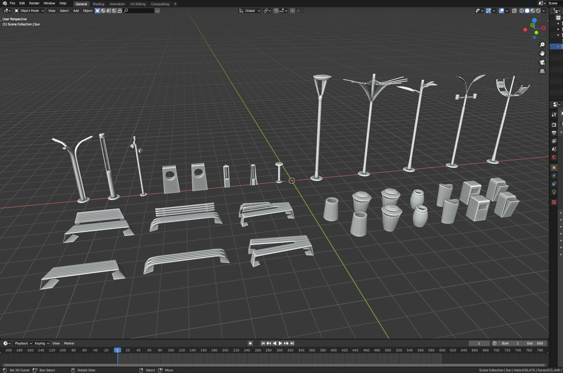 ArtStation - Modern Street Objects 3D Asset Pack | Resources