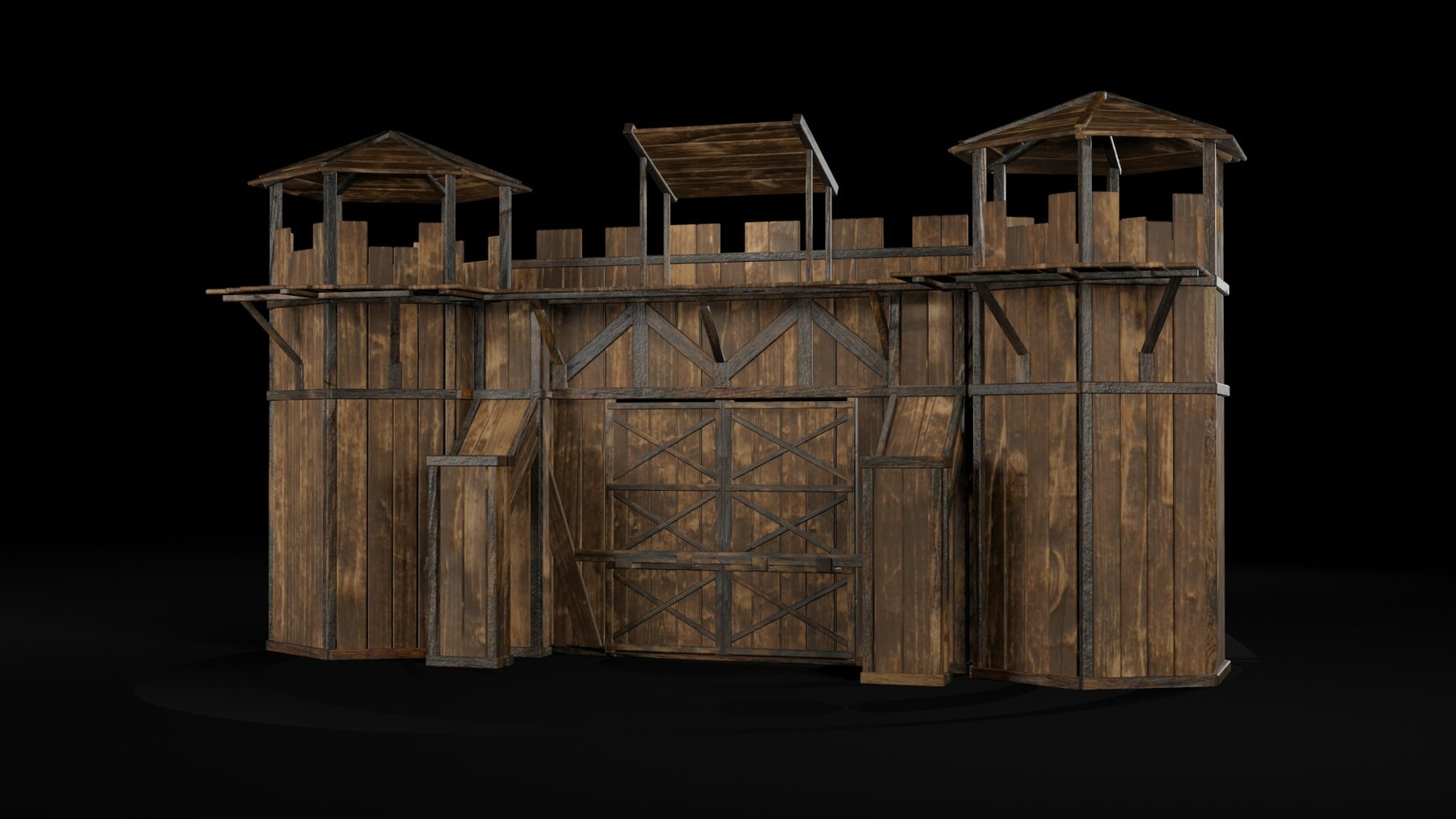 ArtStation - AAA Wooden Enterable Medieval Primal Wall Gate 01 R | Game ...