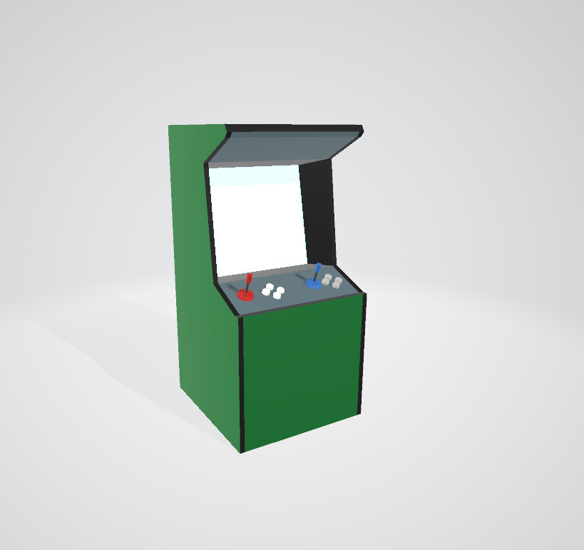 ArtStation - Low Poly Isometric Arcade 3D Model | Game Assets