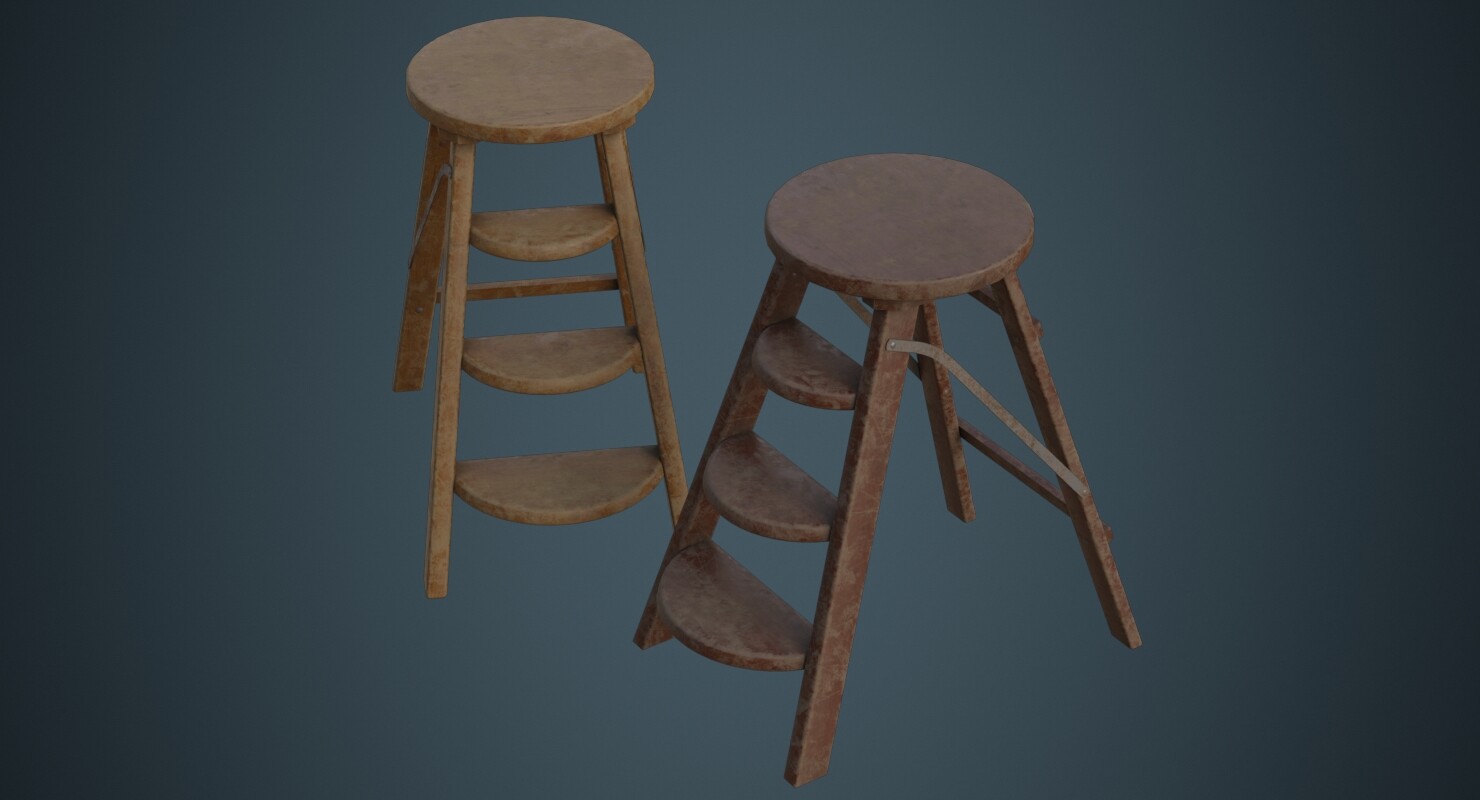 ArtStation - Step Ladder 2B | Game Assets