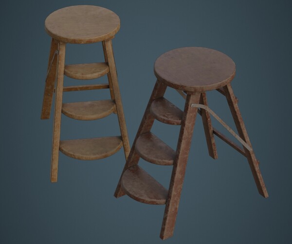ArtStation - Step Ladder 2B | Game Assets