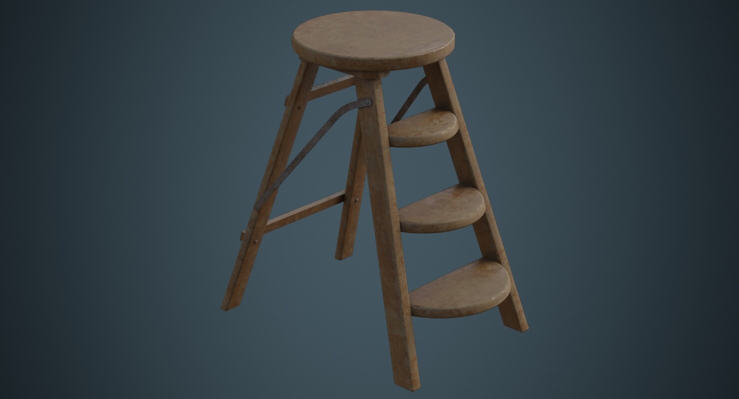 ArtStation - Step Ladder 2B | Game Assets