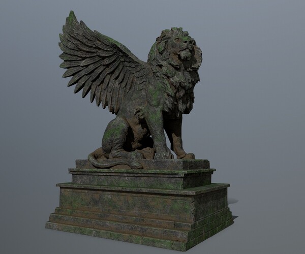 ArtStation - lion statue | Game Assets