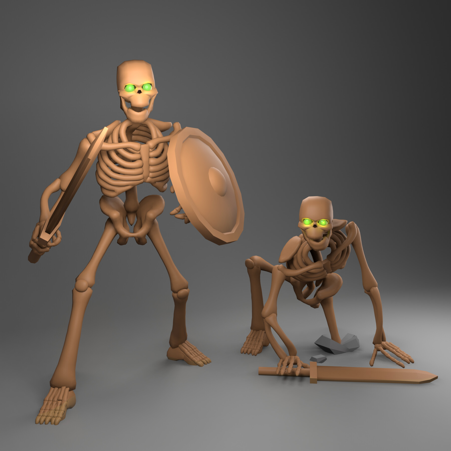 ArtStation - Stylized Skeleton Basemesh | Game Assets