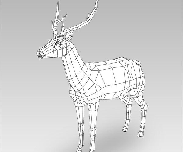ArtStation - Low Poly Buck 3D Model | Resources