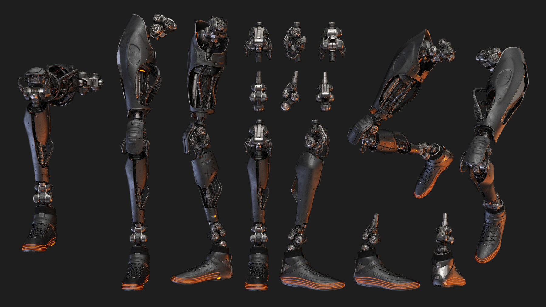 ArtStation - Sci-fi cyber leg images set volume I | Resources