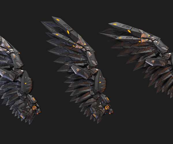 ArtStation - Sci-fi mecha wings and claws images set vol. III | Resources
